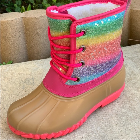 ShopFor_Fun Boutique | Shoes | New Girls Rainbow Duck Boots | Poshmark